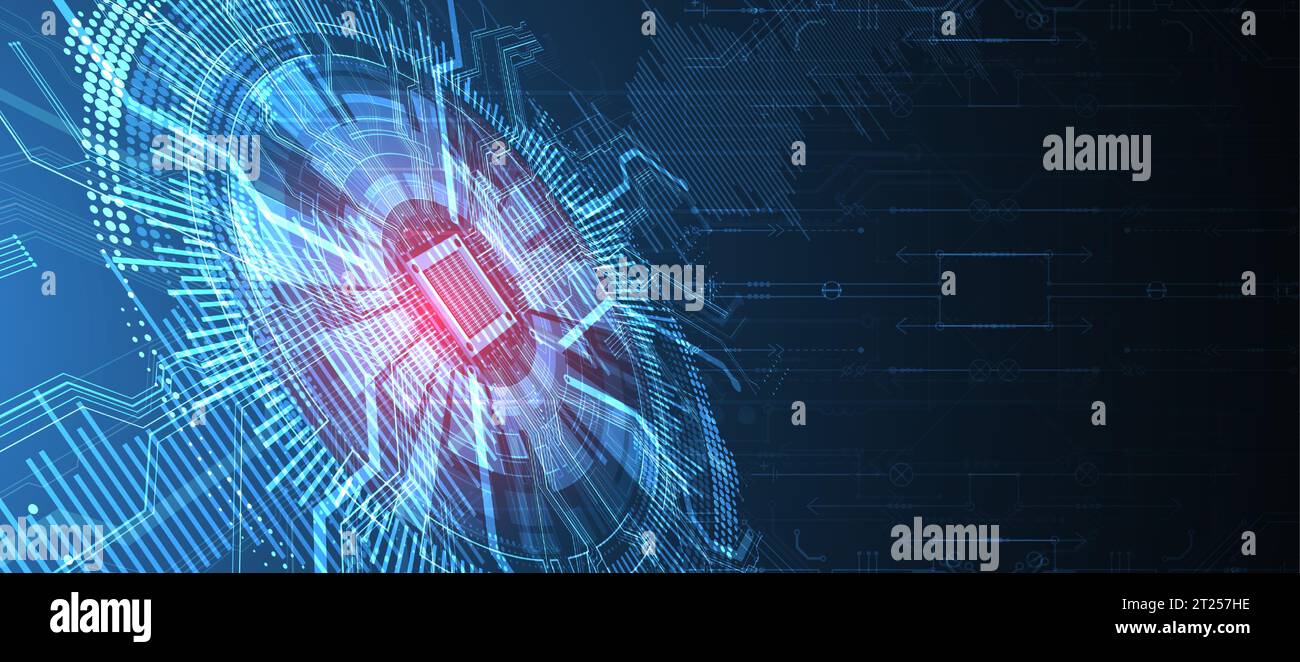 Abstract background on technological and scientific topics. CPU concept ...