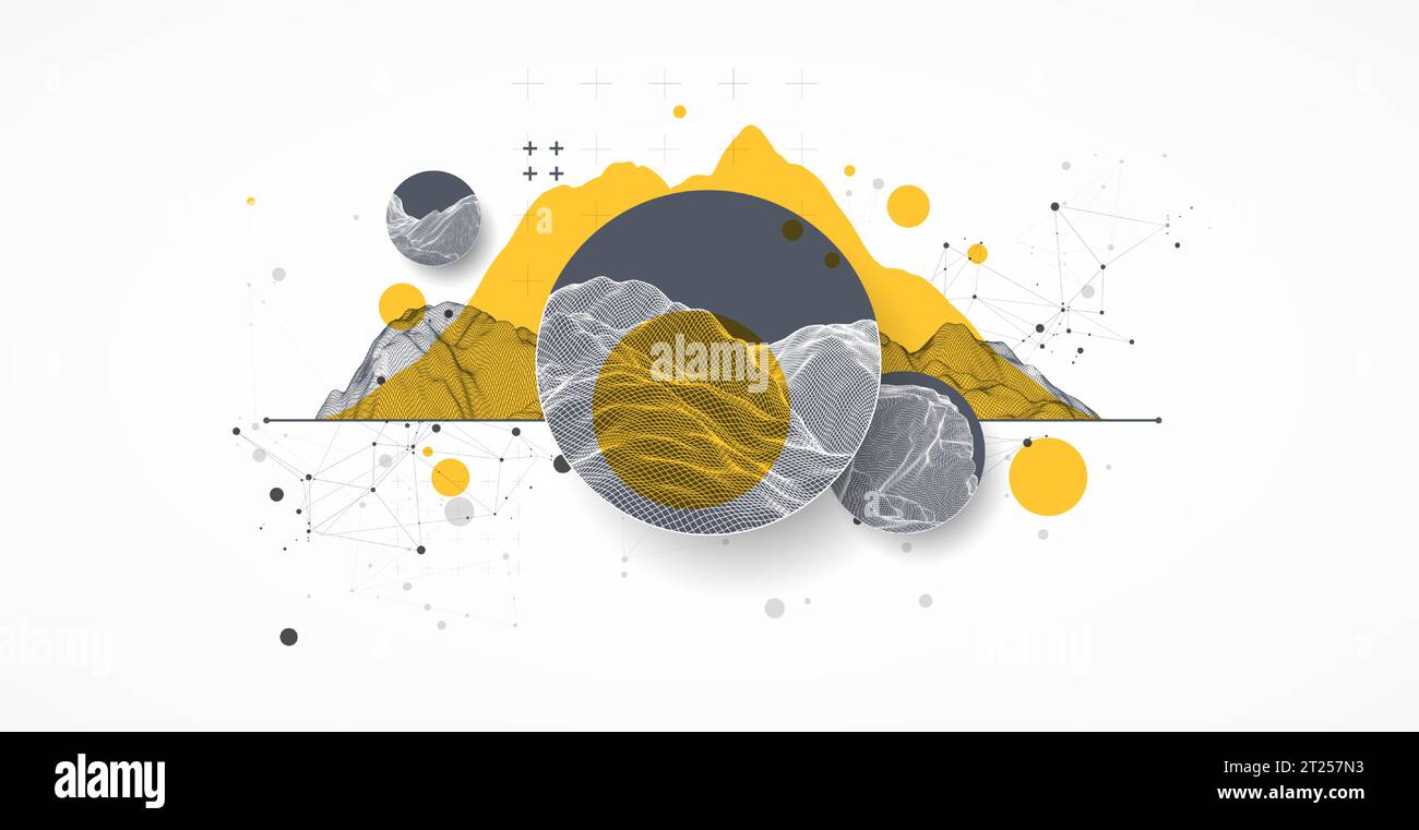 Modern science technology abstract background using circle shapes ...