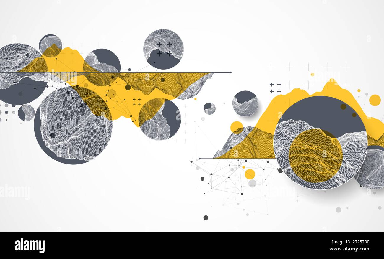 Modern science technology abstract background using circle shapes ...