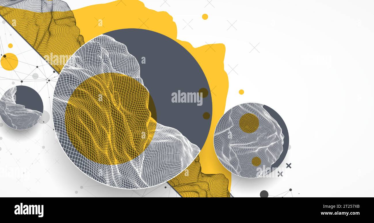 Modern science technology abstract background using circle shapes ...