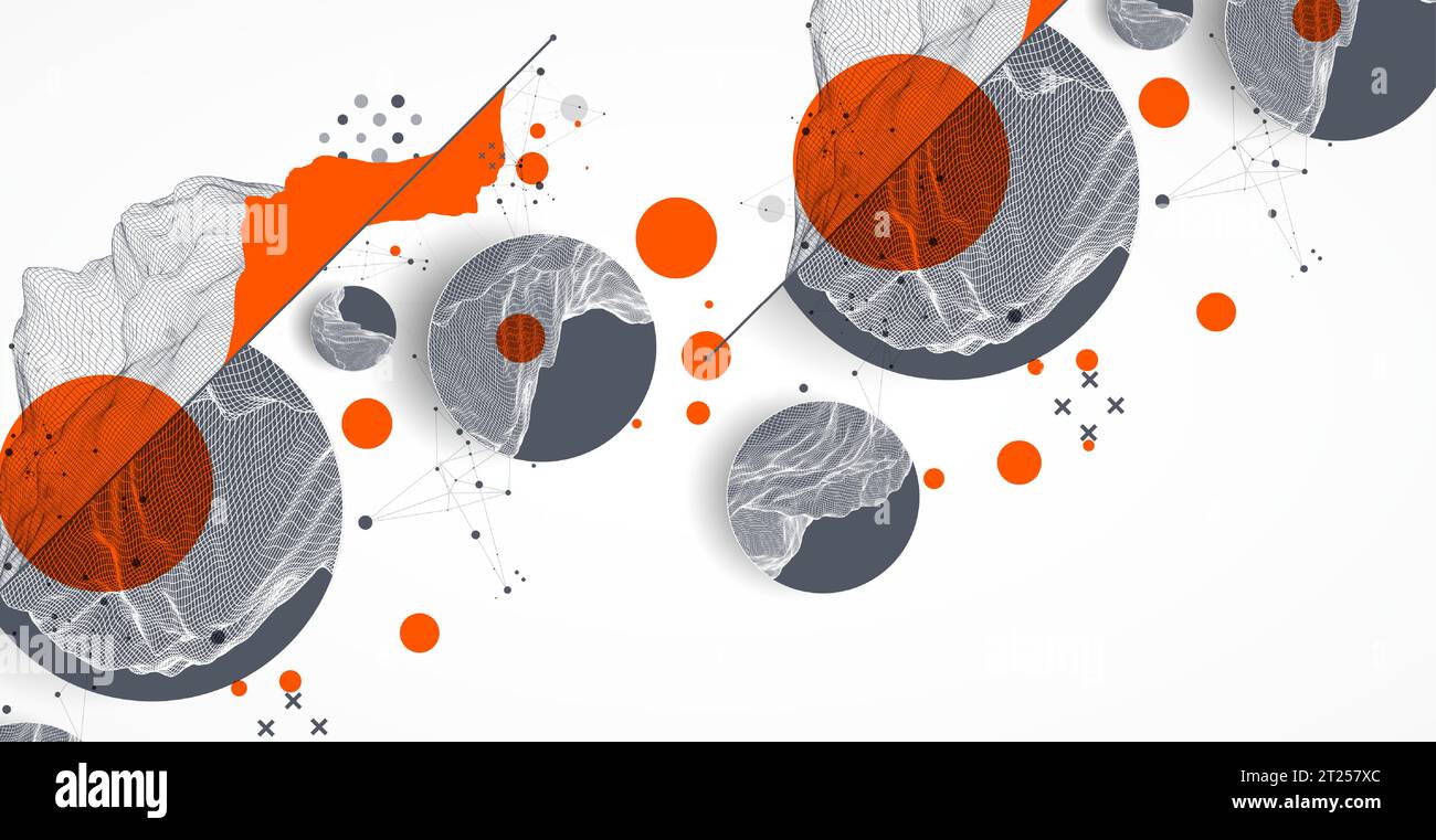 Modern science technology abstract background using circle shapes ...