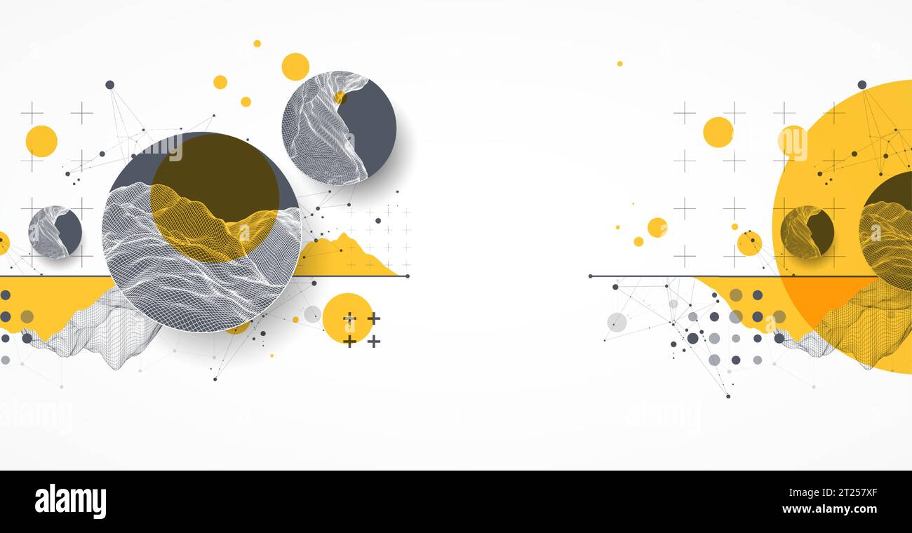 Modern science technology abstract background using circle shapes ...