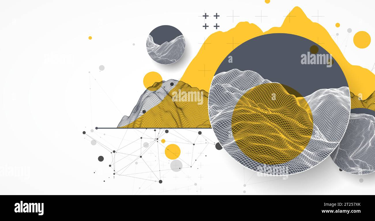 Modern science technology abstract background using circle shapes ...