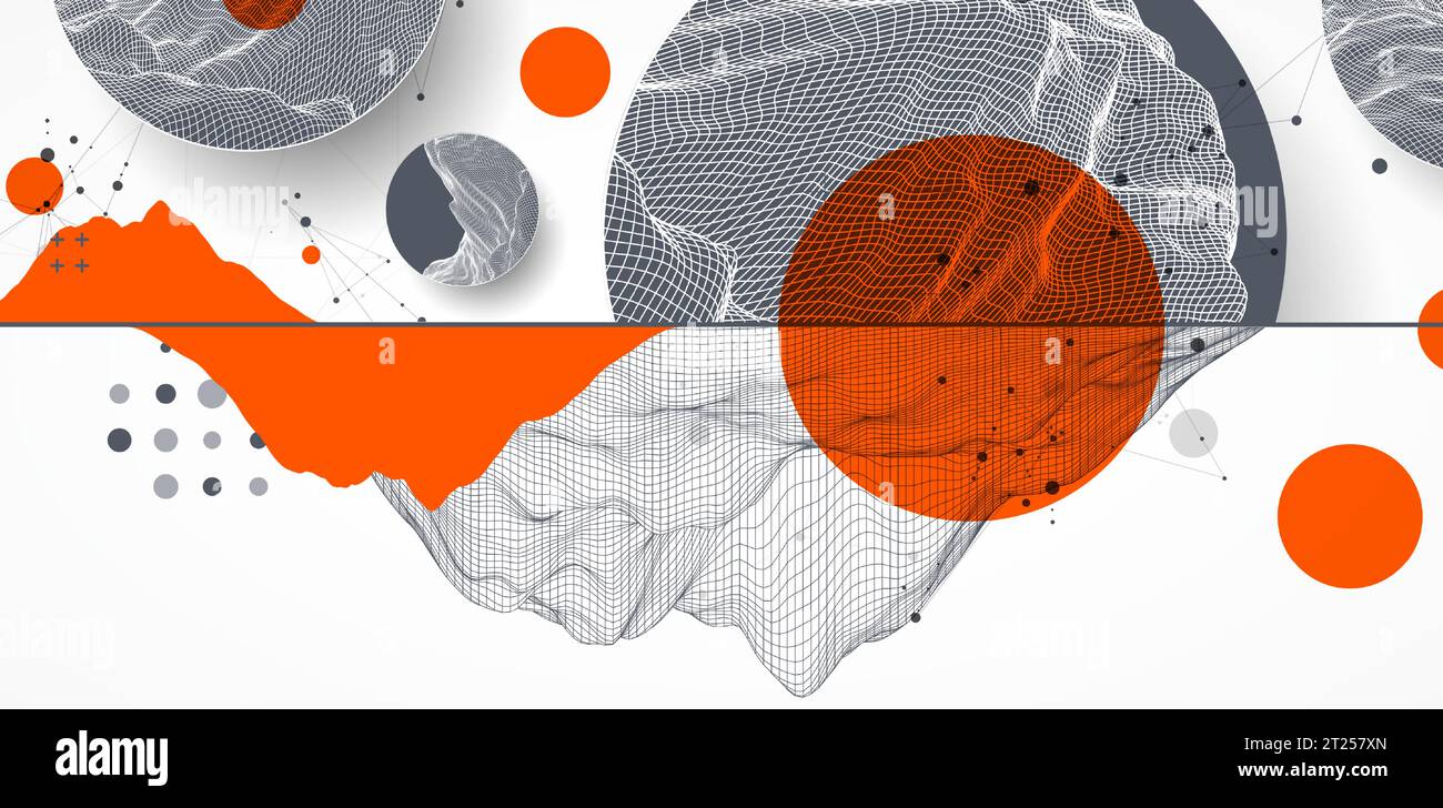 Modern science technology abstract background using circle shapes ...