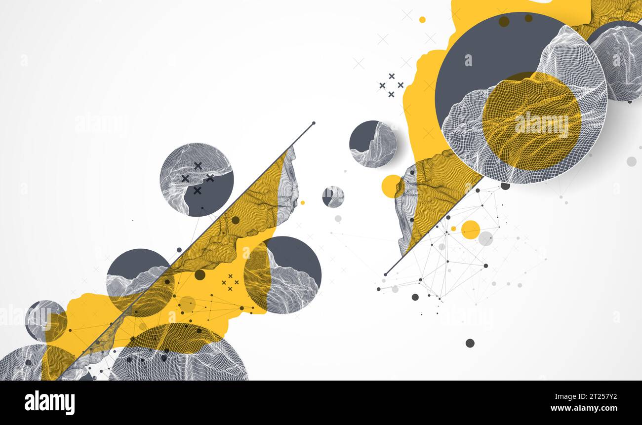 Modern science technology abstract background using circle shapes ...