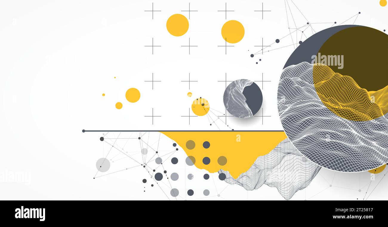 Modern science technology abstract background using circle shapes ...