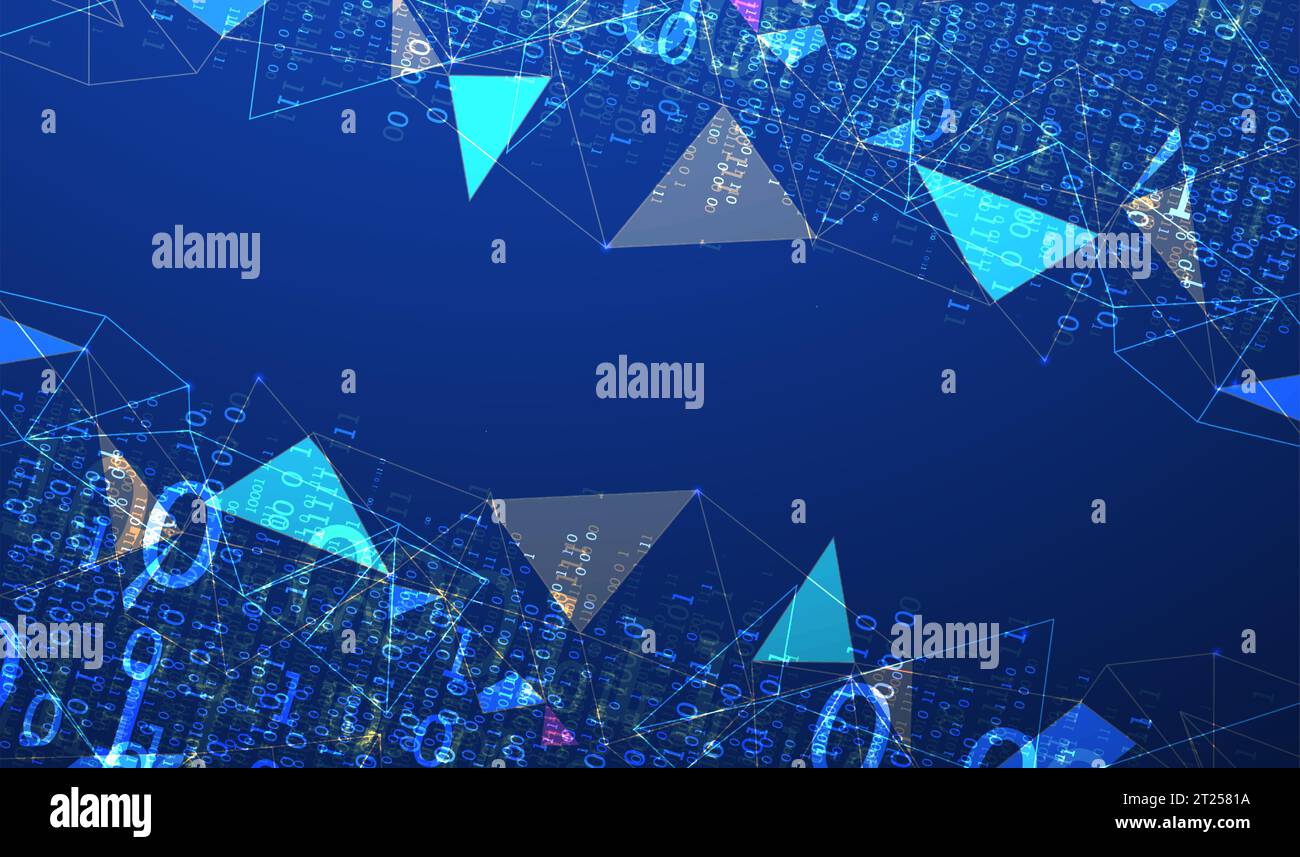 Technology Background Big Data Concept Binary Computer Code Vector