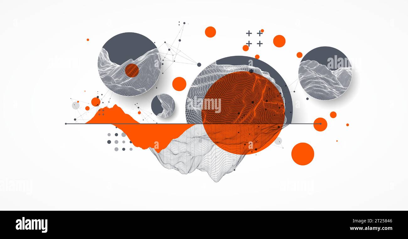 Modern science technology abstract background using circle shapes ...