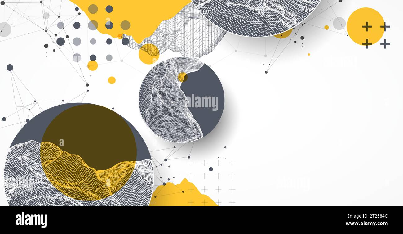 Modern science technology abstract background using circle shapes ...