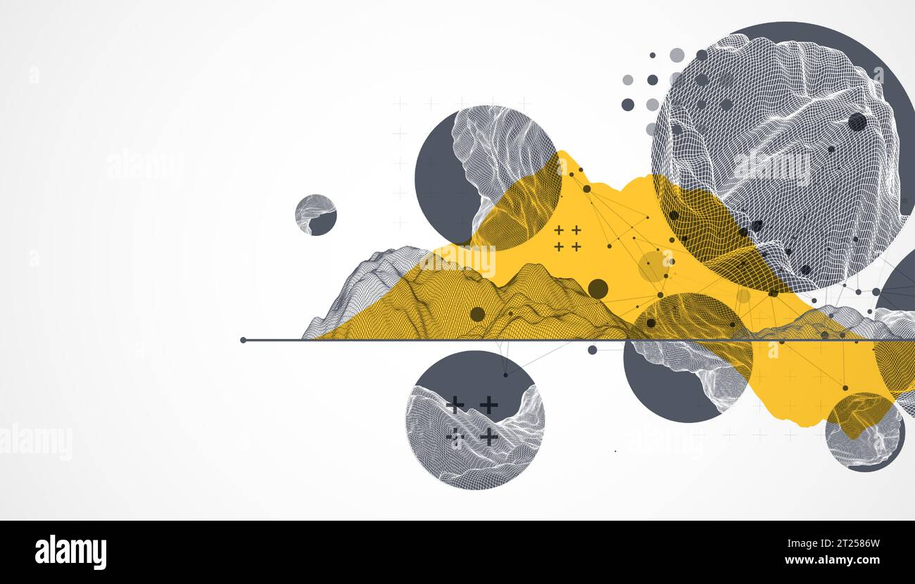 Modern science technology abstract background using circle shapes ...