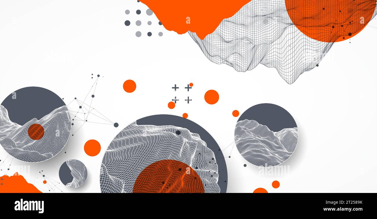 Modern science technology abstract background using circle shapes ...