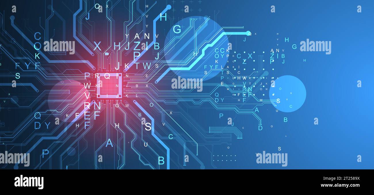 CPU concept. Circuit board. Technology background Stock Vector Image ...