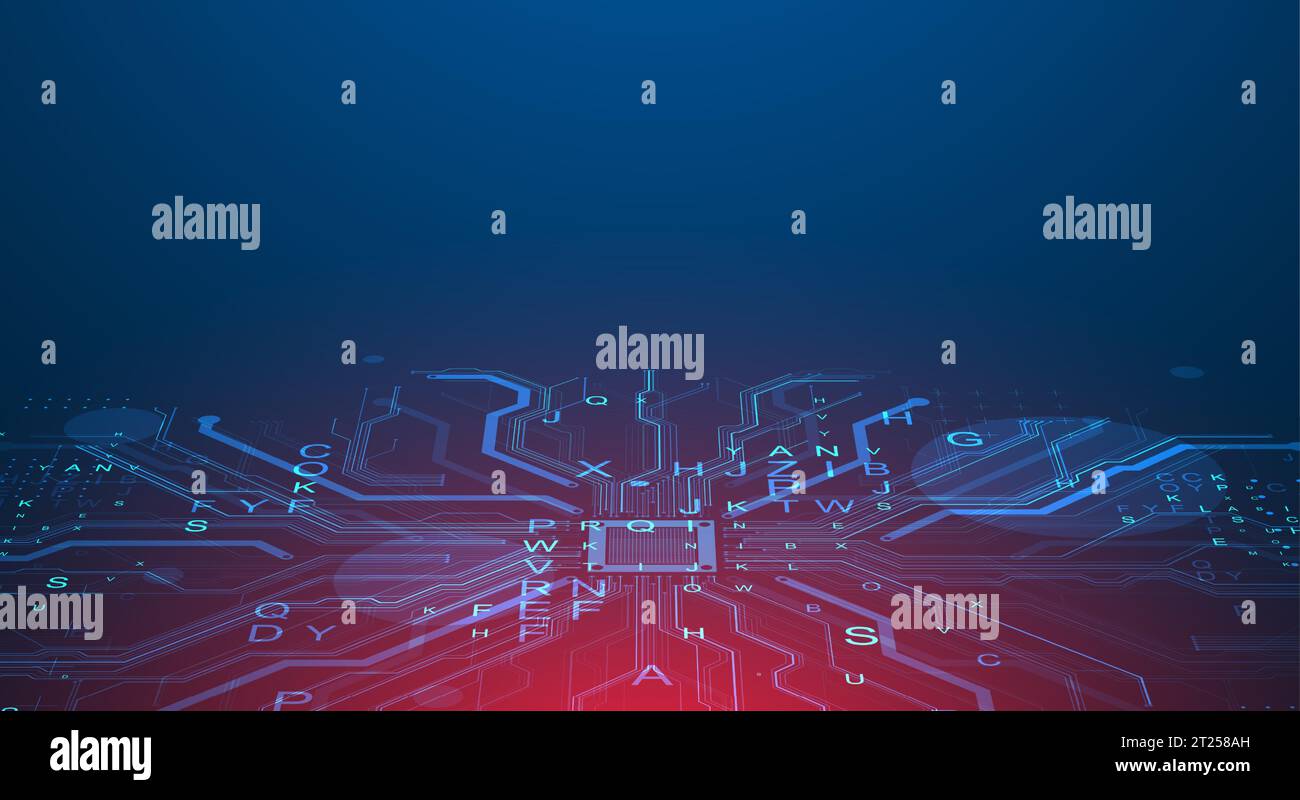 CPU concept. Circuit board. Technology background Stock Vector Image ...