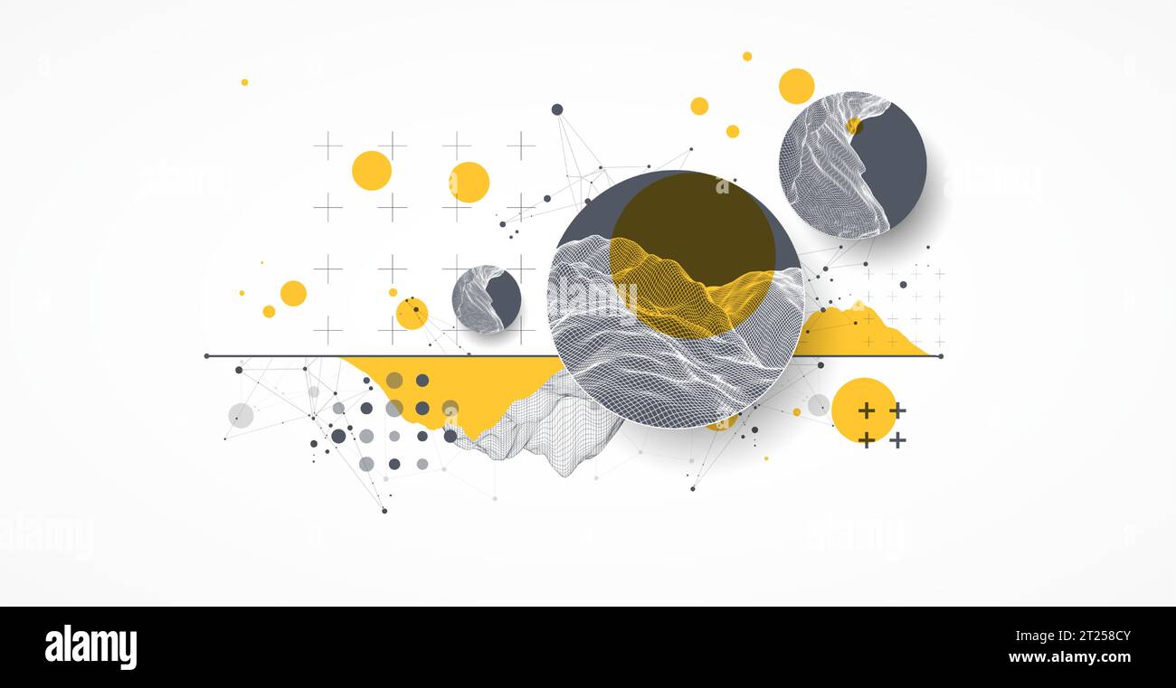 Modern science technology abstract background using circle shapes ...