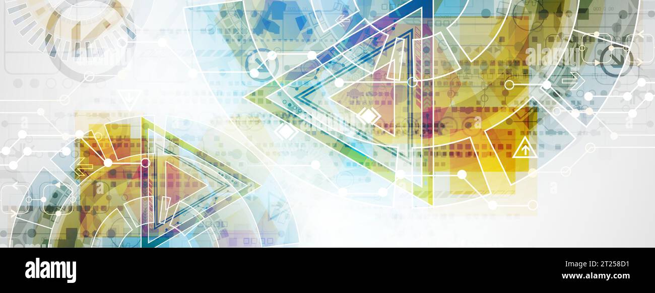 Abstract color digital communication technology background. Vector ...