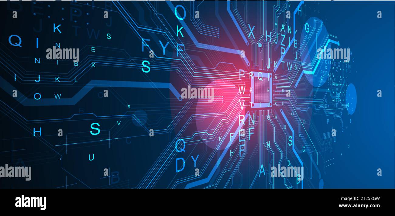CPU concept. Circuit board. Technology background Stock Vector Image ...