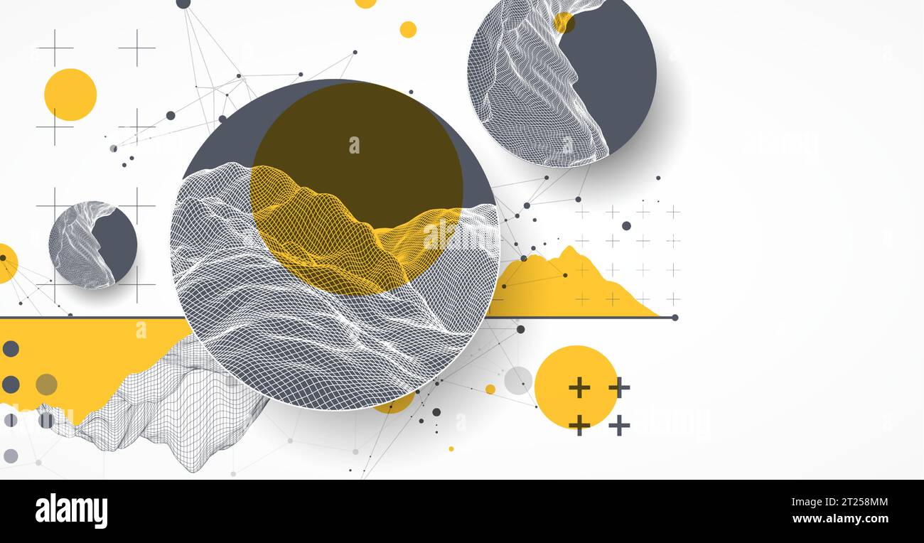 Modern science technology abstract background using circle shapes ...