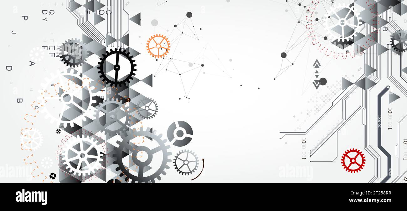 Abstract technology background. Cogwheels ART theme. Vector illustration Stock Vector Image ...