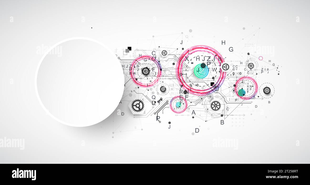 Abstract technology concept. Circuit board, color background. Vector ...