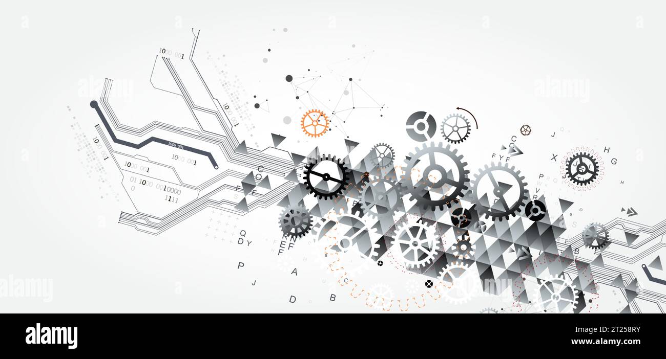 Abstract technology background. Cogwheels ART theme. Vector illustration Stock Vector Image ...