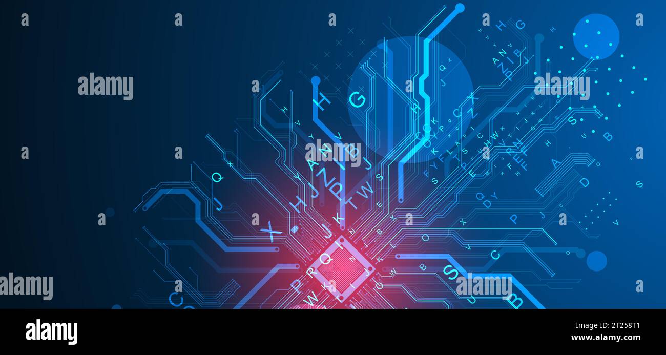 CPU concept. Circuit board. Technology background Stock Vector Image ...