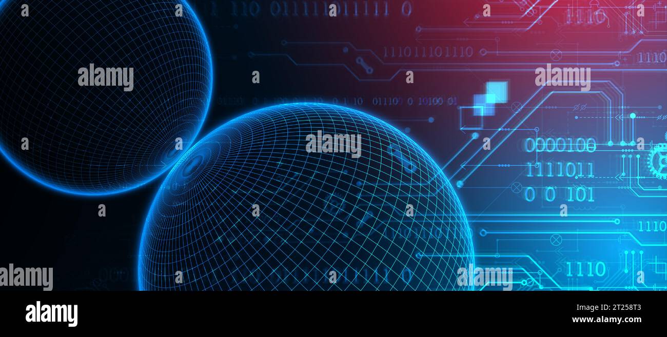 Sphere theme vector illustration. Digital technology background Stock ...