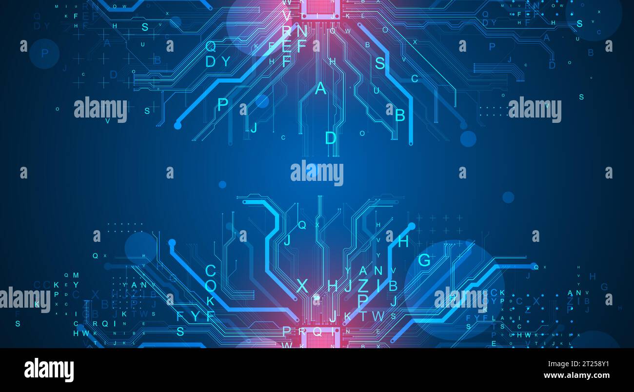 CPU concept. Circuit board. Technology background Stock Vector Image ...