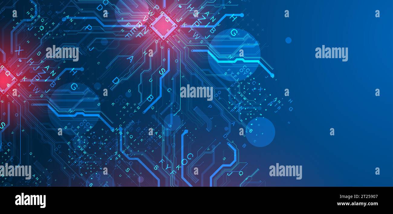 CPU concept. Circuit board. Technology background Stock Vector Image ...