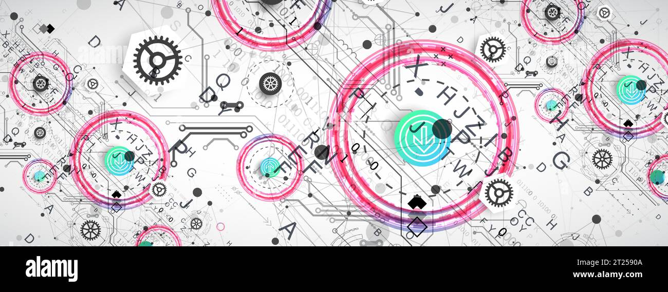 Abstract technology concept. Circuit board, color background Stock ...
