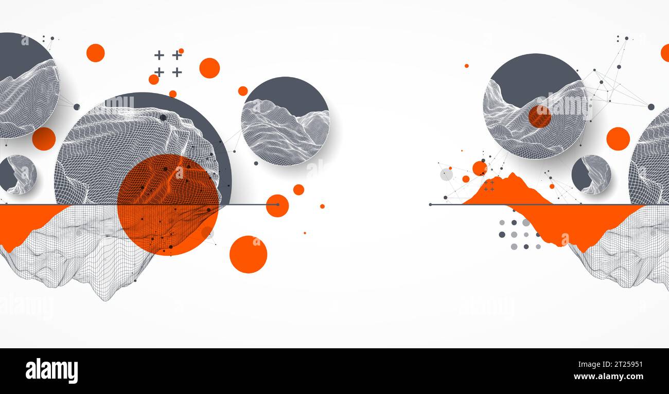 Modern science technology abstract background using circle shapes ...