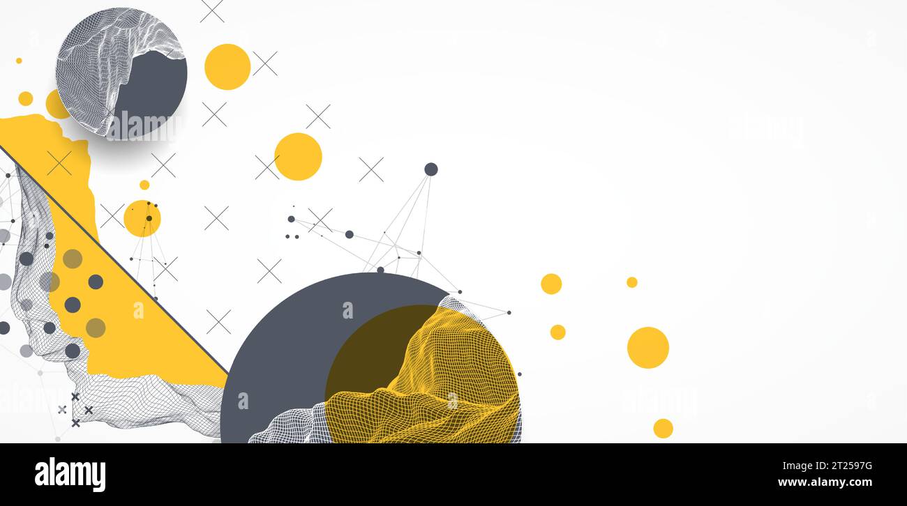 Modern science technology abstract background using circle shapes ...