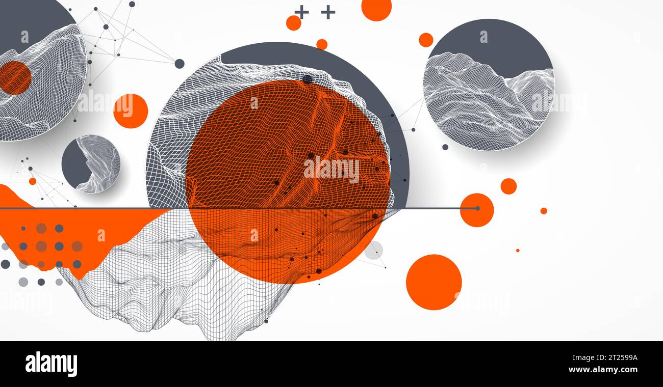 Modern science technology abstract background using circle shapes ...