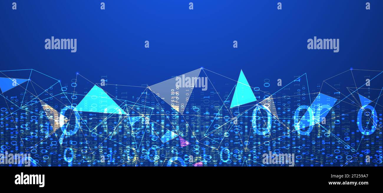 Technology background. Big data concept. Binary computer code. Vector ...