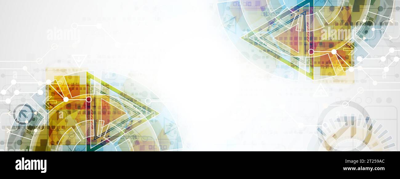 Abstract color digital communication technology background. Vector ...