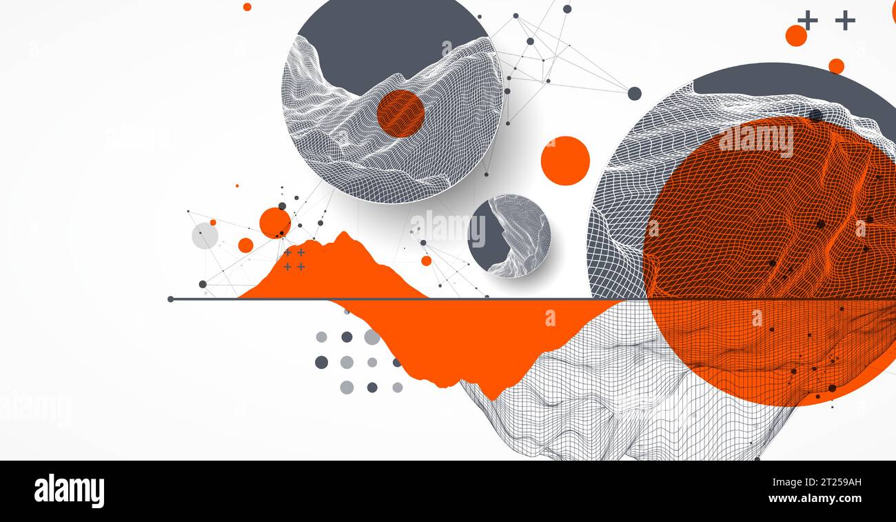 Modern science technology abstract background using circle shapes ...