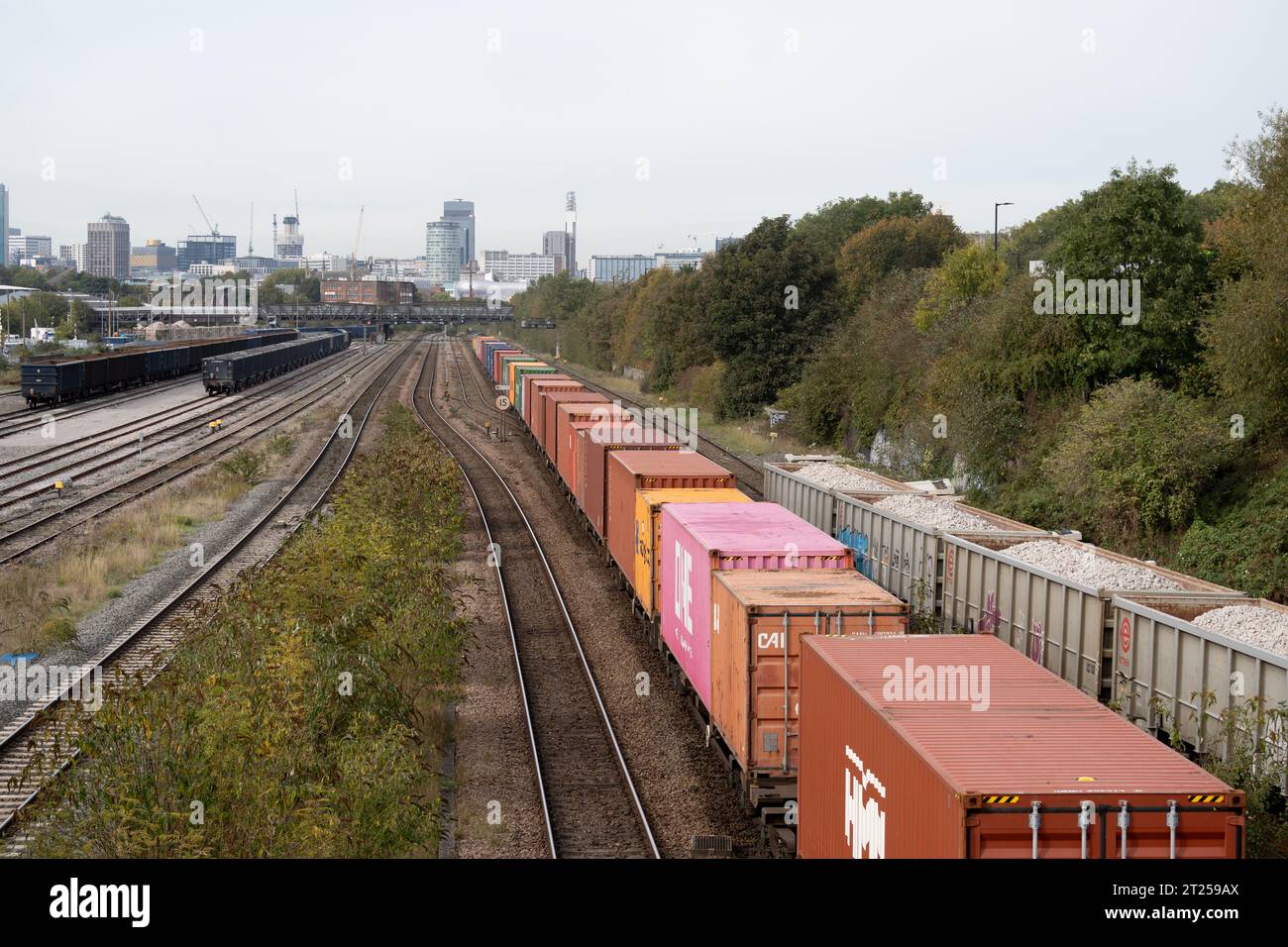 Freight trains at Small Heath, Birmingham, West Midlands, England, UK ...