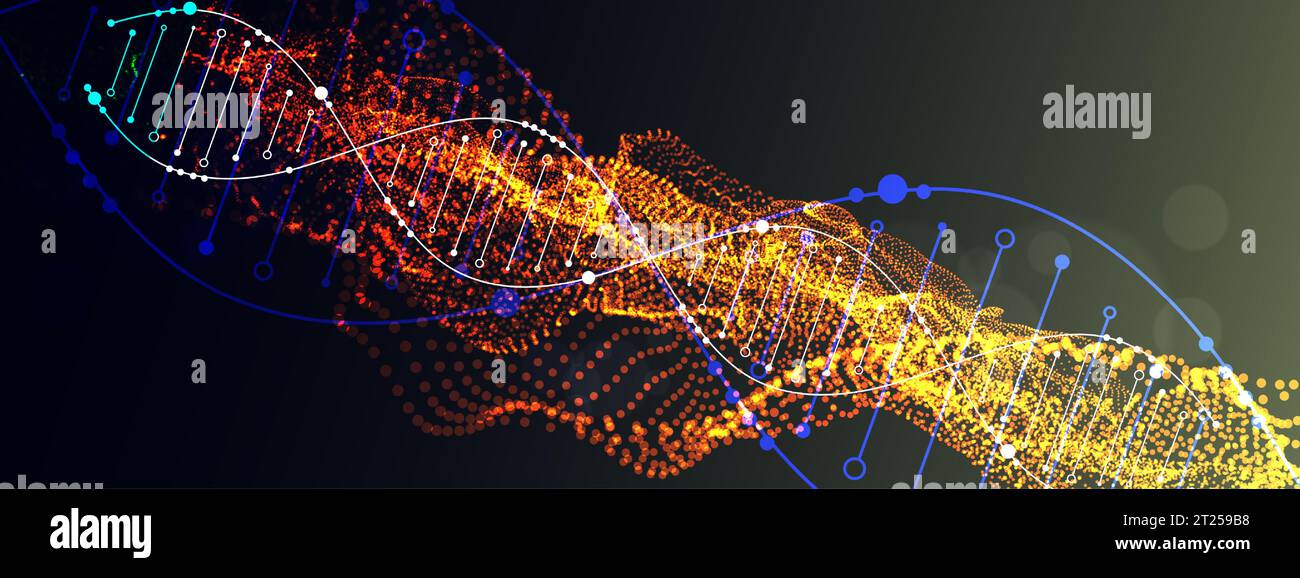 Science template, abstract background with a DNA molecules. Vector ...