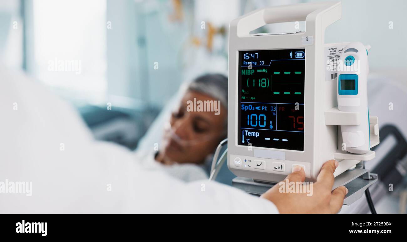 Patient, doctor and heart monitor, healthcare and help with advice ...