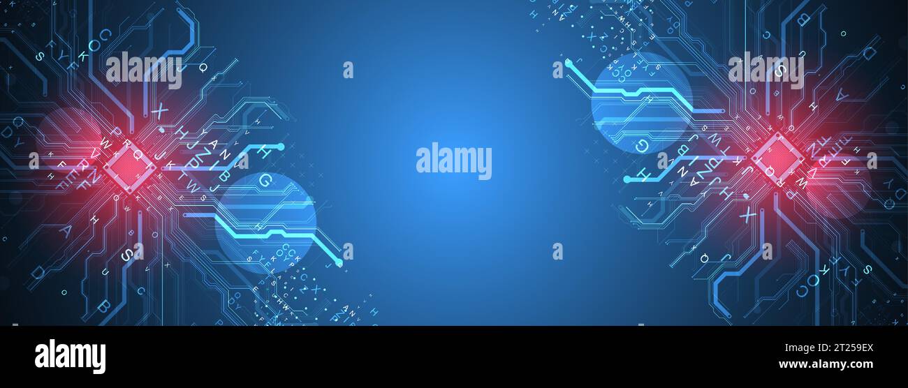 CPU concept. Circuit board. Technology background Stock Vector Image ...