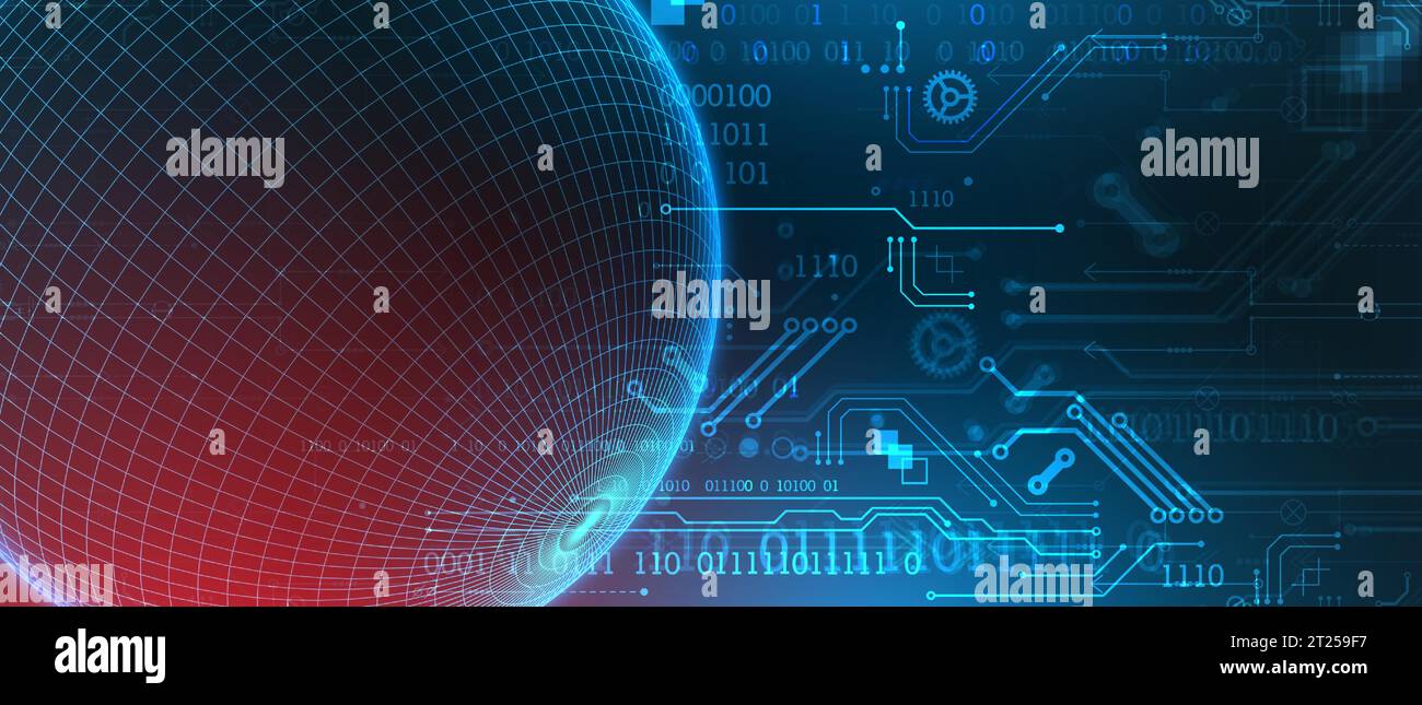 Sphere theme vector illustration. Digital technology background Stock ...