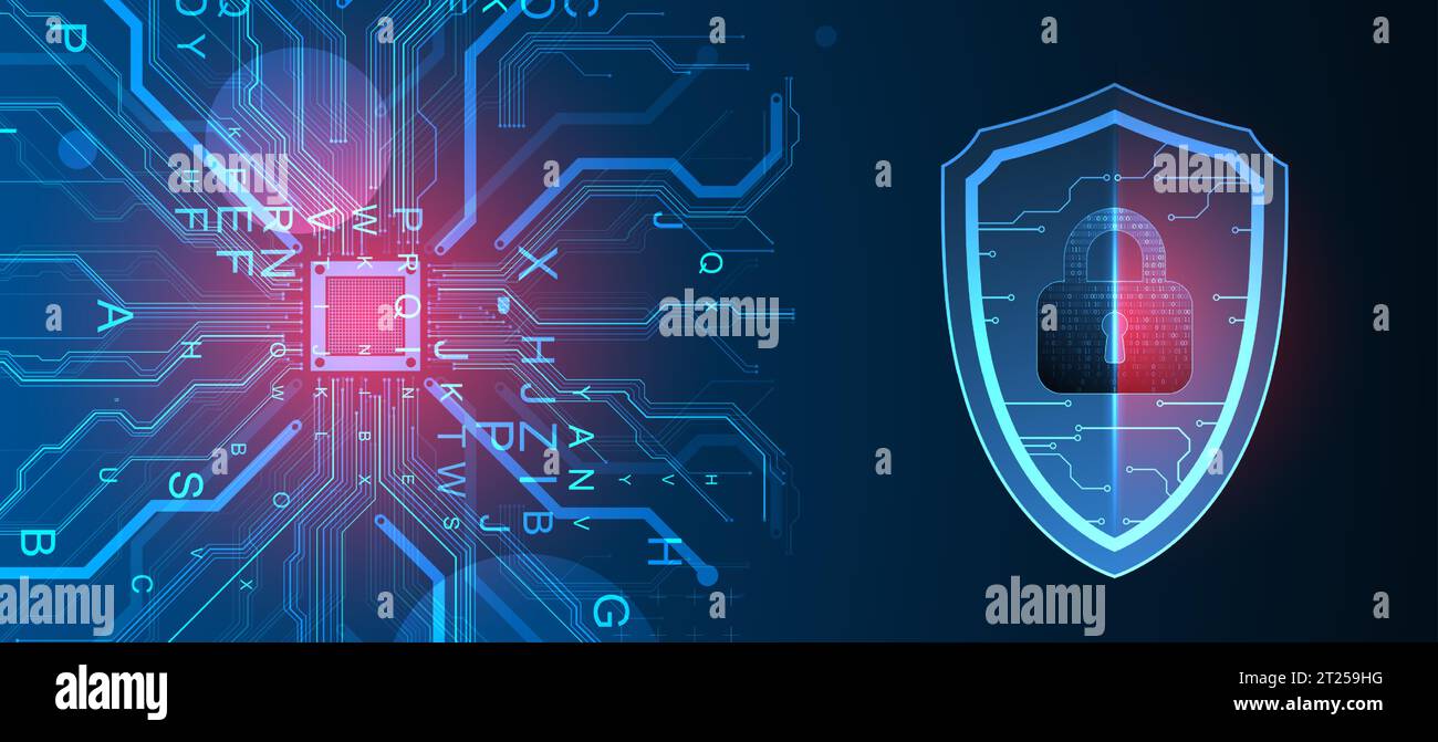 Technological abstract background on the topic of information ...