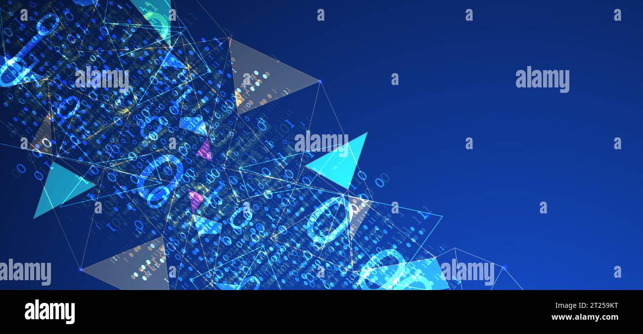 Technology Background Big Data Concept Binary Computer Code Vector Illustration Stock Vector