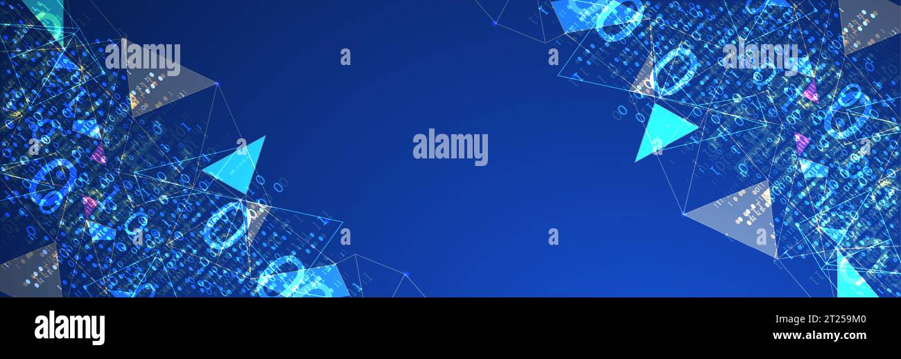 Technology background. Big data concept. Binary computer code. Vector ...