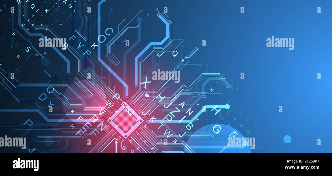 CPU concept. Circuit board. Technology background Stock Vector Image ...