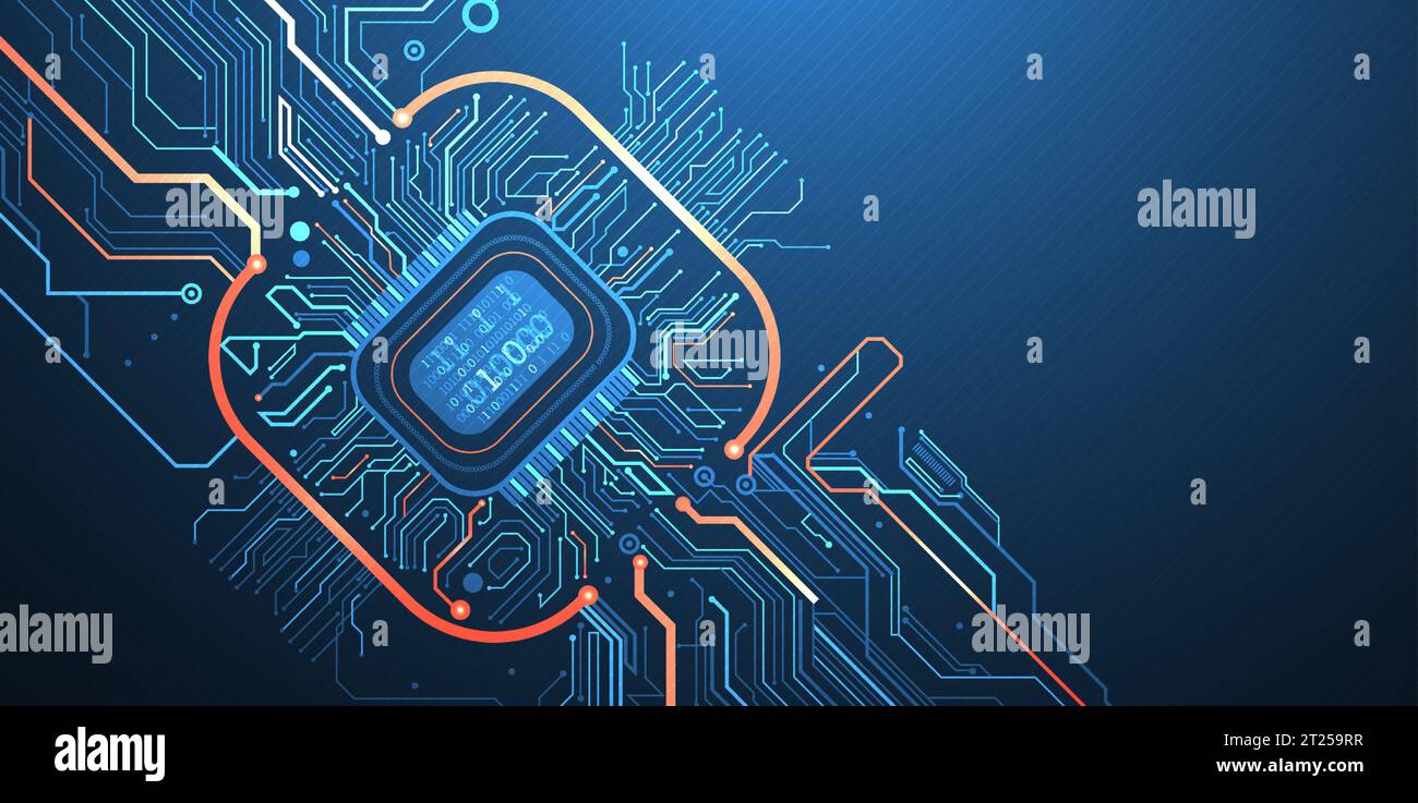 Abstract background on technological and scientific topics. CPU concept ...