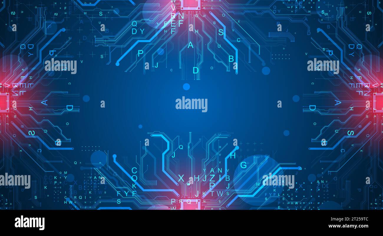 CPU concept. Circuit board. Technology background Stock Vector Image ...