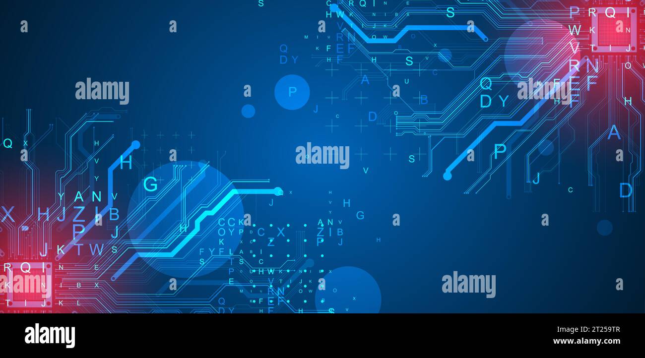 CPU concept. Circuit board. Technology background Stock Vector Image ...