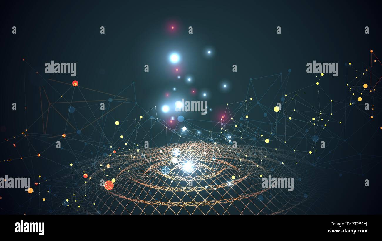Template for science and technology presentation. Plexus style ...