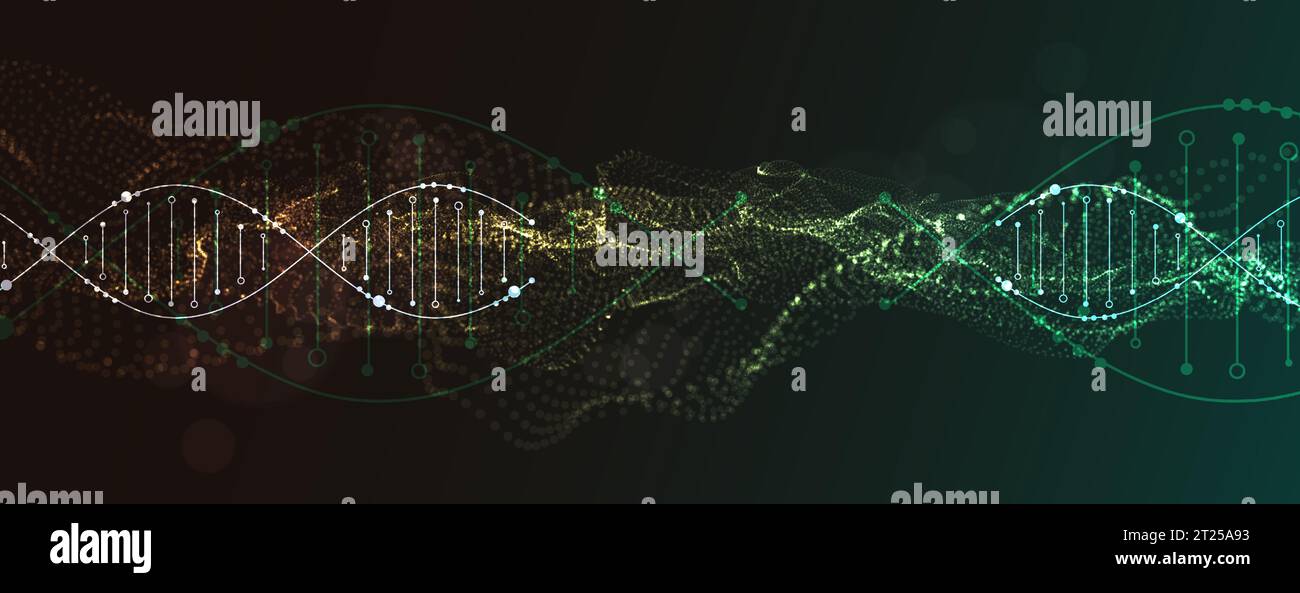Science template, abstract background with a DNA molecules. Vector ...