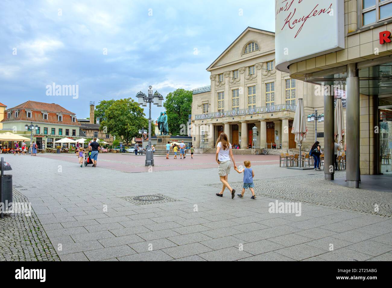 Everyday scene in front of the German National Theatre on Theatre ...